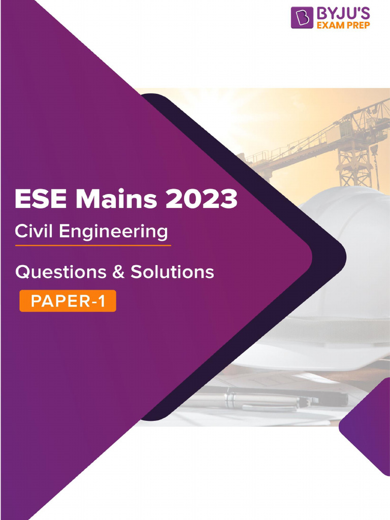 ESE CE Paper 1: Marks & Analysis | PDF | Concrete | Strength Of Materials