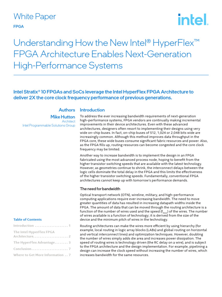 WP 01231 Understanding How Hyperflex Architecture Enables High Performance Systems | PDF | Field ...