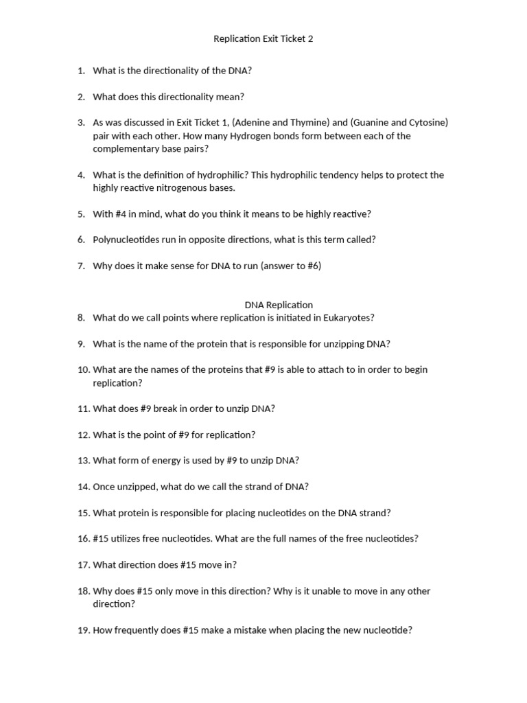 DNA Replication Escape Room Guide | PDF