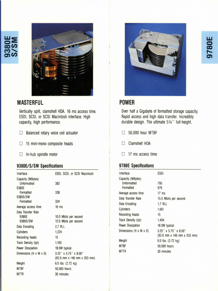 The MiniScribe Hard Disk Drive Product Range, Brochure, 1989 | PDF ...