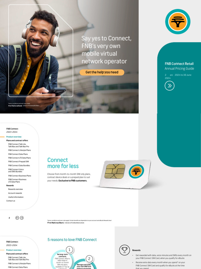 FNB Connect Pricing Guide | PDF | Prepaid Mobile Phone | Debit Card