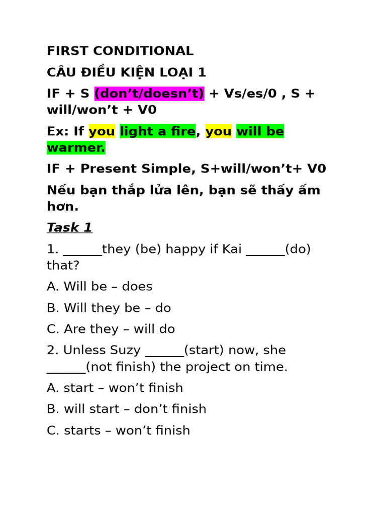 First Conditional-Fp7 | PDF