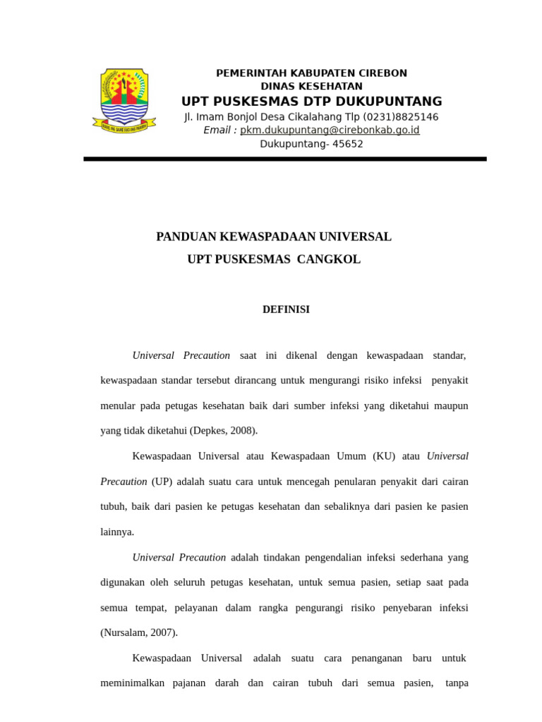 Panduan Kewaspadaan Universal | PDF