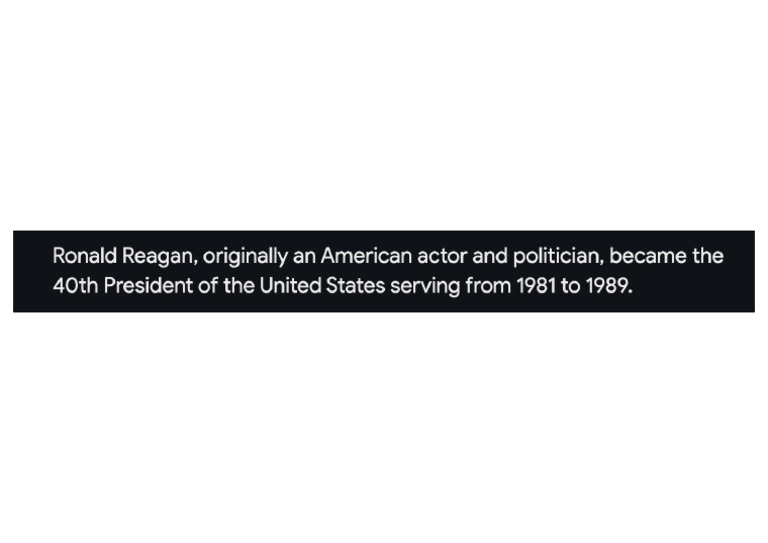 Ronald Reagan Fact | PDF