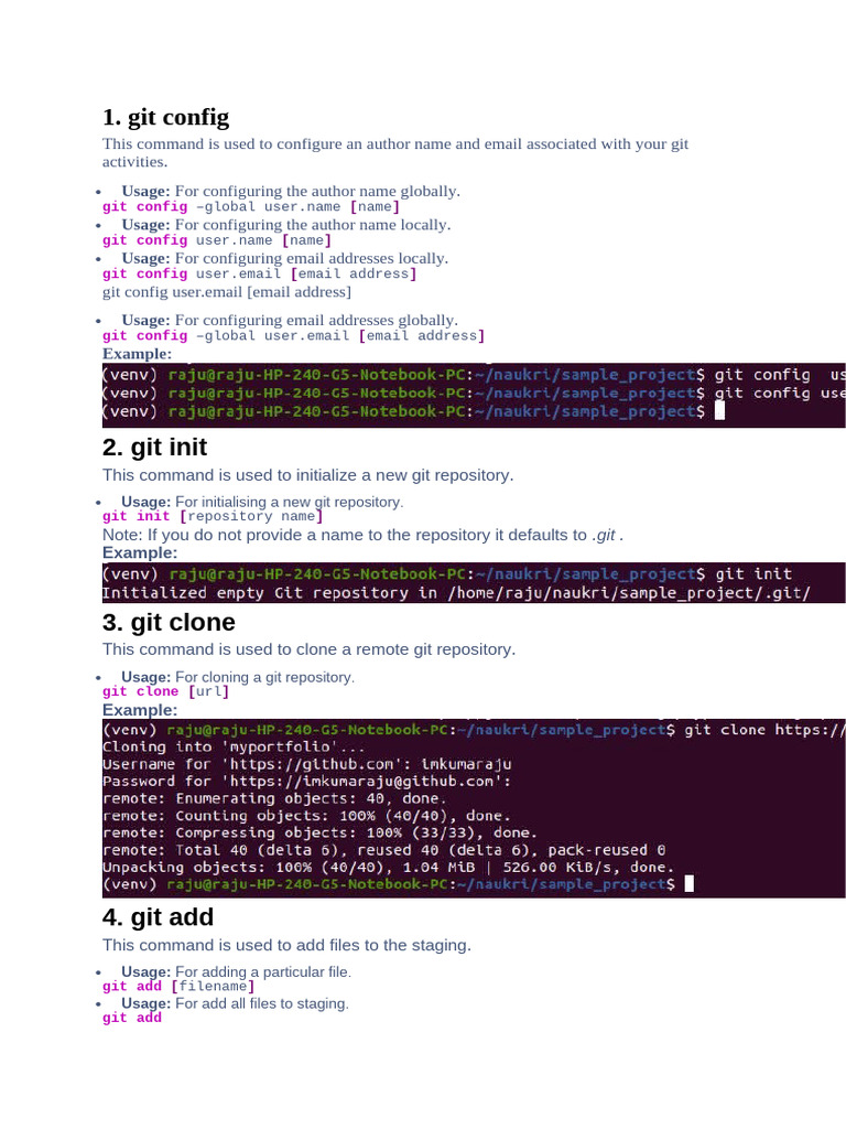 Git Commands | PDF | Computer File | Data Management Git Commands | PDF | Computer File | Data Management