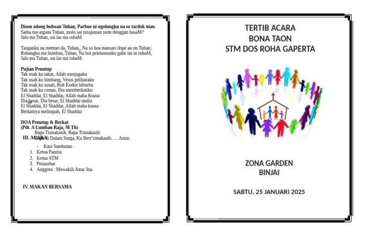 Tertib Acara Bona Taon STM Dos Roha Gaperta 1 | PDF