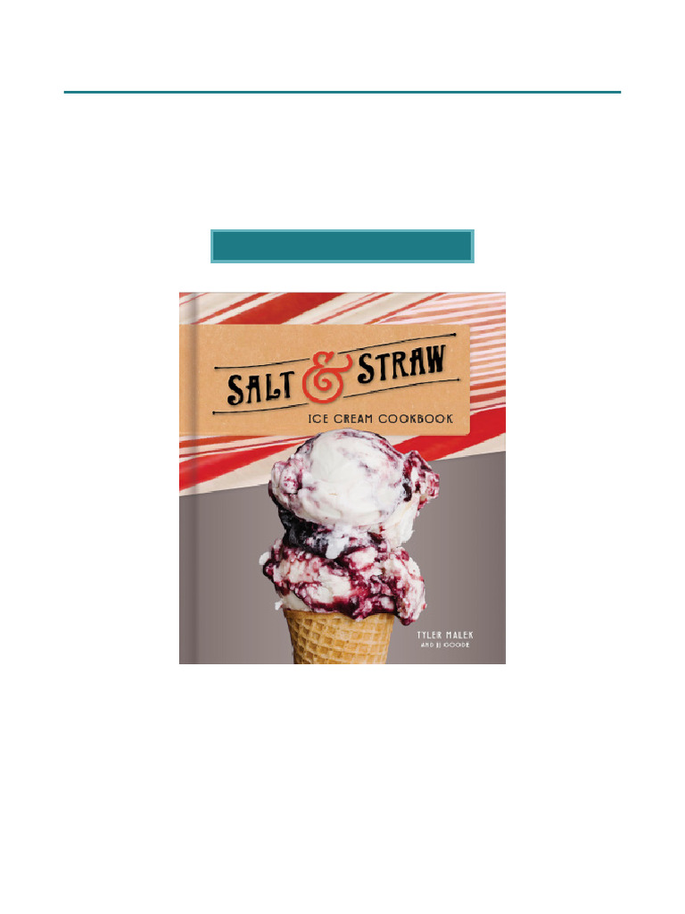Critic Favorite Salt & Straw Ice Cream Cookbook Fast Download | PDF