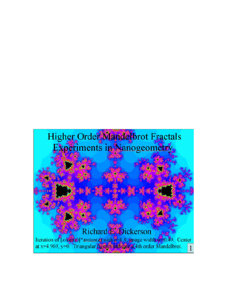Higher Order Mandelbrot Fractals | PDF | Fractal | Power Series