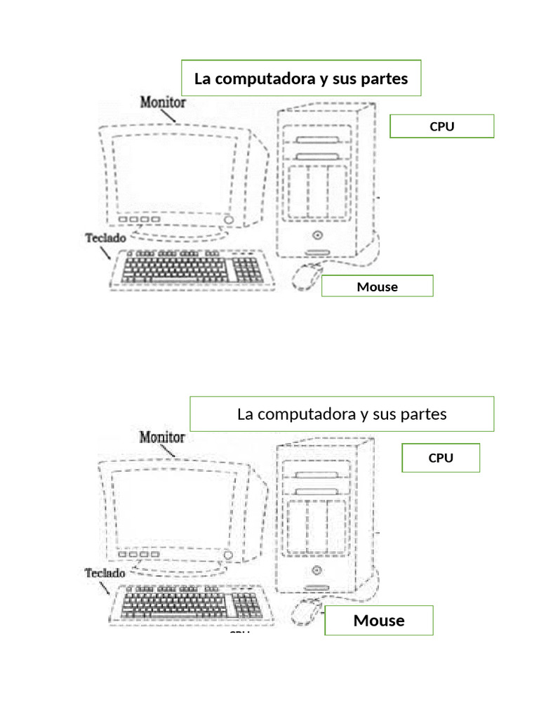 Partes de la Computadora para Niños | PDF