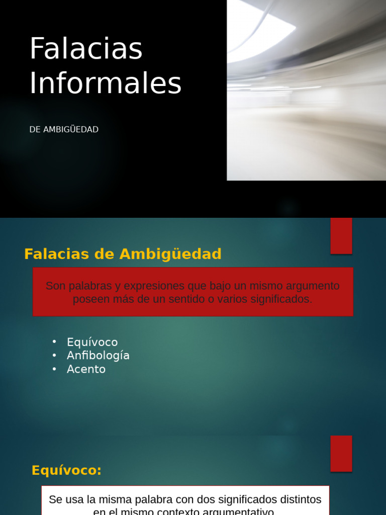 Falacias Informales de Ambigüedad | PDF