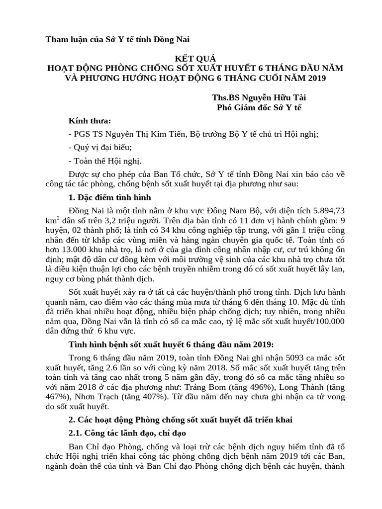 6 Syt Dong Nai Tham Luan Phong Chong SXH 2019 | PDF