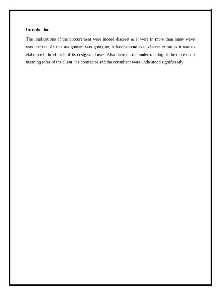 Introduction | PDF | Employment | Procurement