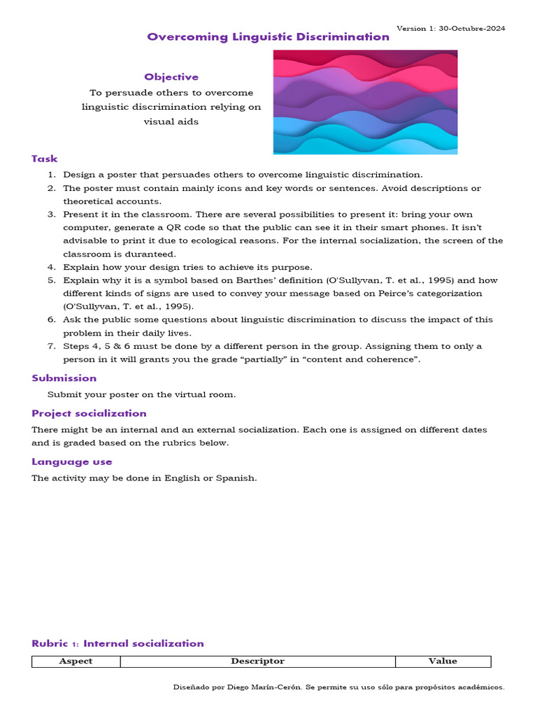 Linguistic Discrimination Task 2 | PDF | Linguistics | Concept