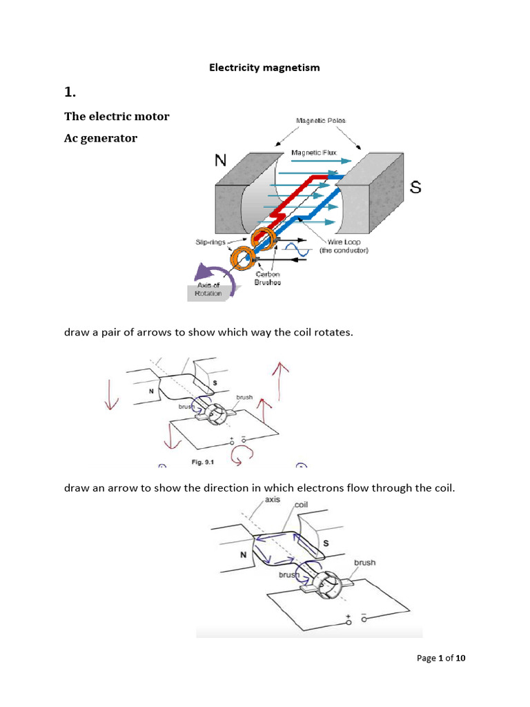 Electricity and Magnetism Concepts | PDF