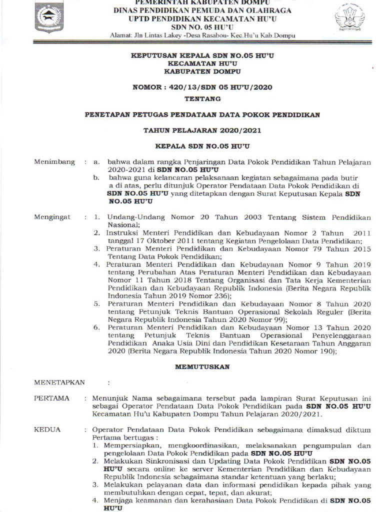 Scan SK Operator 2020 | PDF