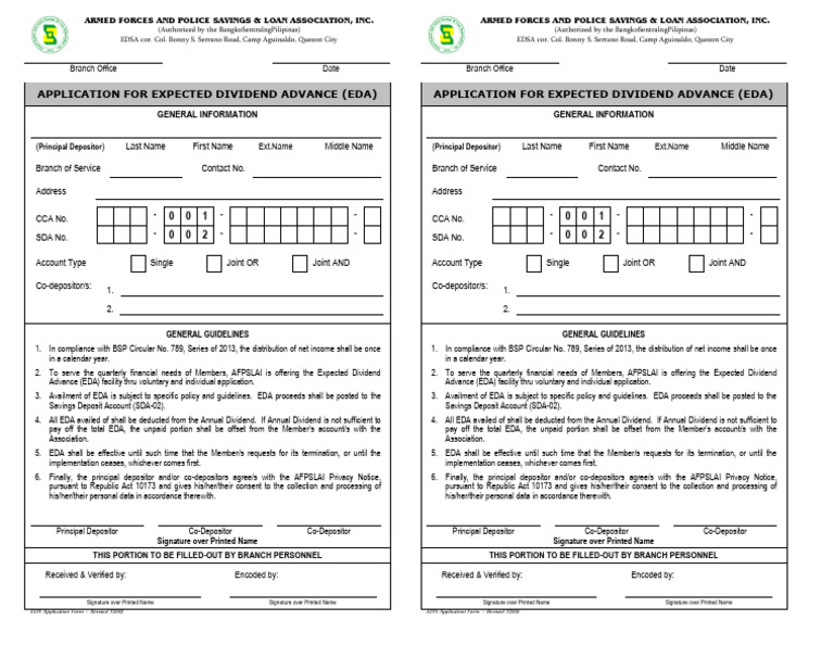 EDA Application Form With DPC | PDF | Government Finances | Taxes