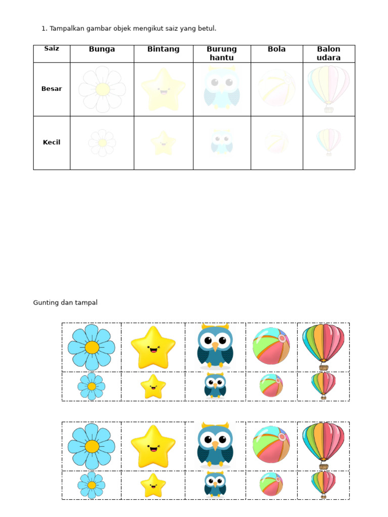 Saiz besar kecil | PDF