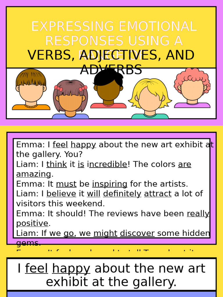G8 Q1 Emotional Responses | PDF | Verb | Adjective