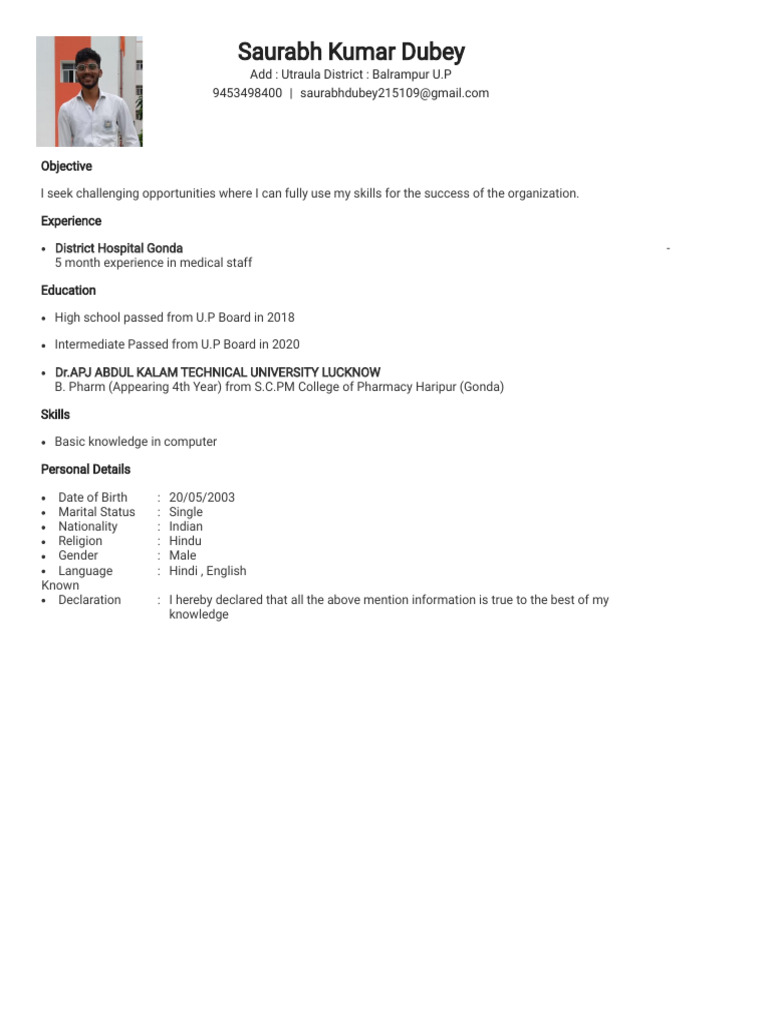 Saurabh Resume | PDF