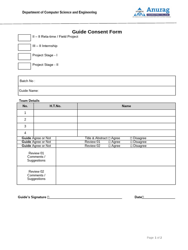 Guide Consent Review Report | PDF