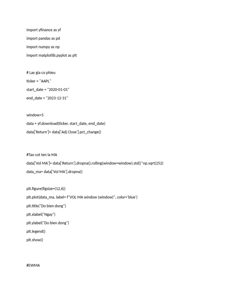 Import Yfinance As Yf | PDF