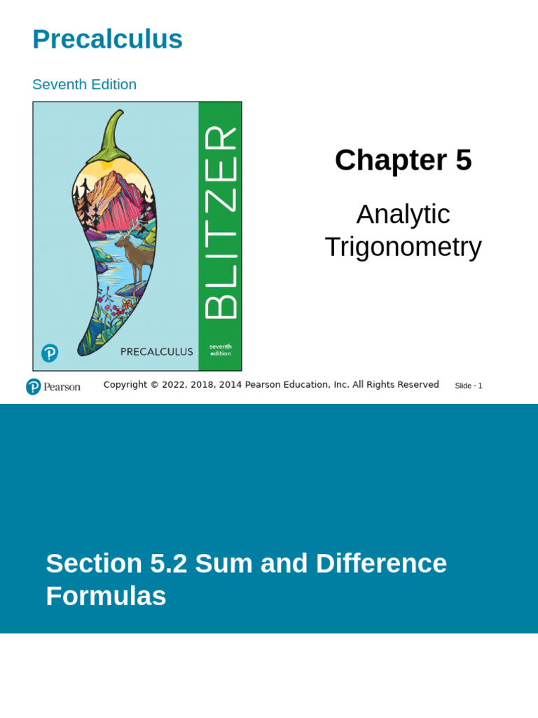 5.2 Sum and Difference Formulas | PDF | Trigonometric Functions ...