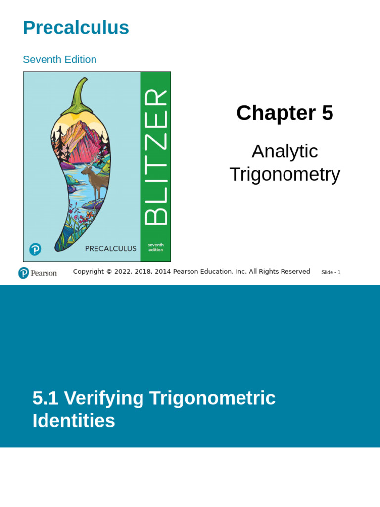 5.1 Verifying Trigonometric Identities | PDF | Trigonometric Functions ...
