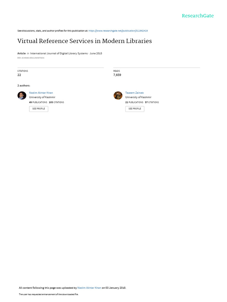 Virtual_Reference_Services_in_Modern_Libraries | PDF | Libraries ...