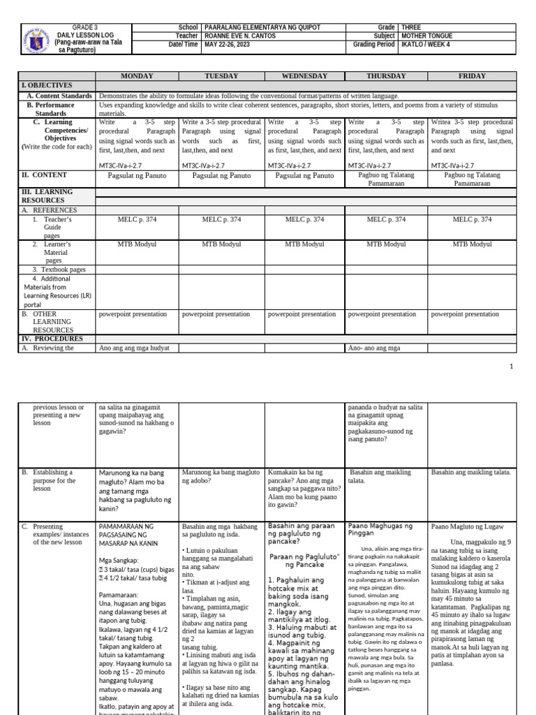 MTB Q4 Week 4 | PDF