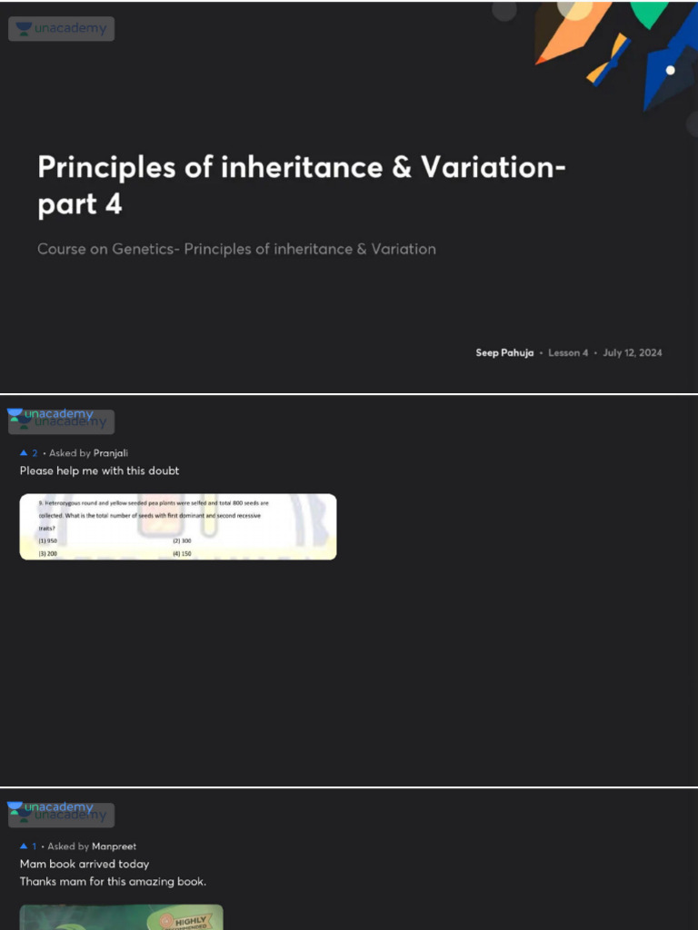 Principles of Inheritance Variation Part 4 No Anno | PDF