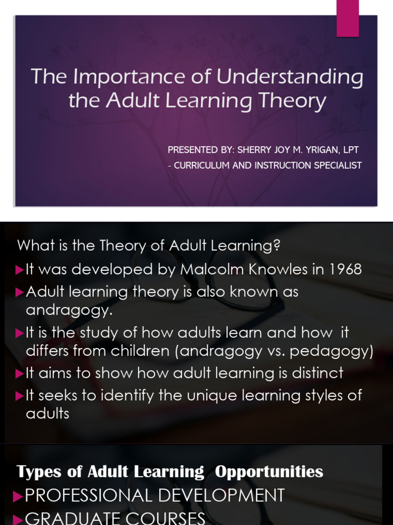 Adult Learning Theory Explained | PDF | Adult Education | Learning
