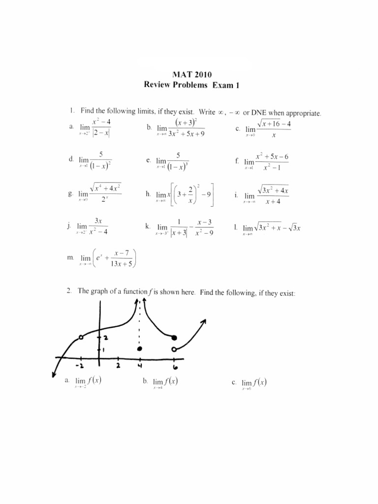 Exam 1 Review Problems | PDF