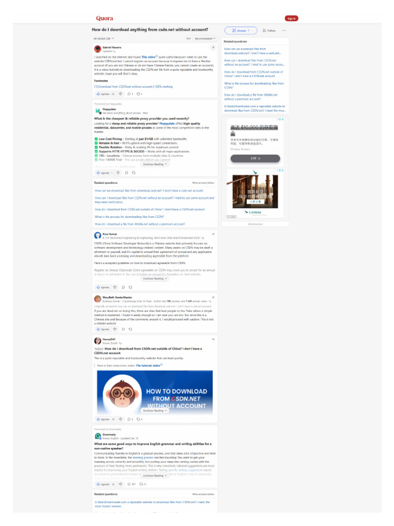 How Do I Download Anything From CSDN - Net Without Account | PDF