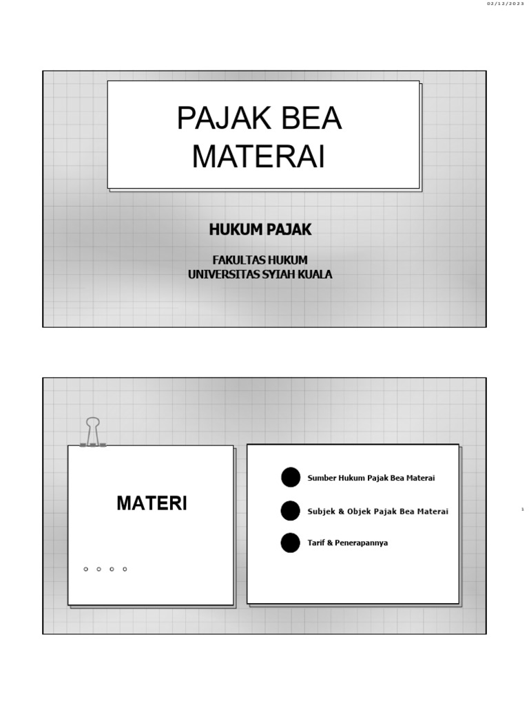 Materi - Bea Materai | PDF