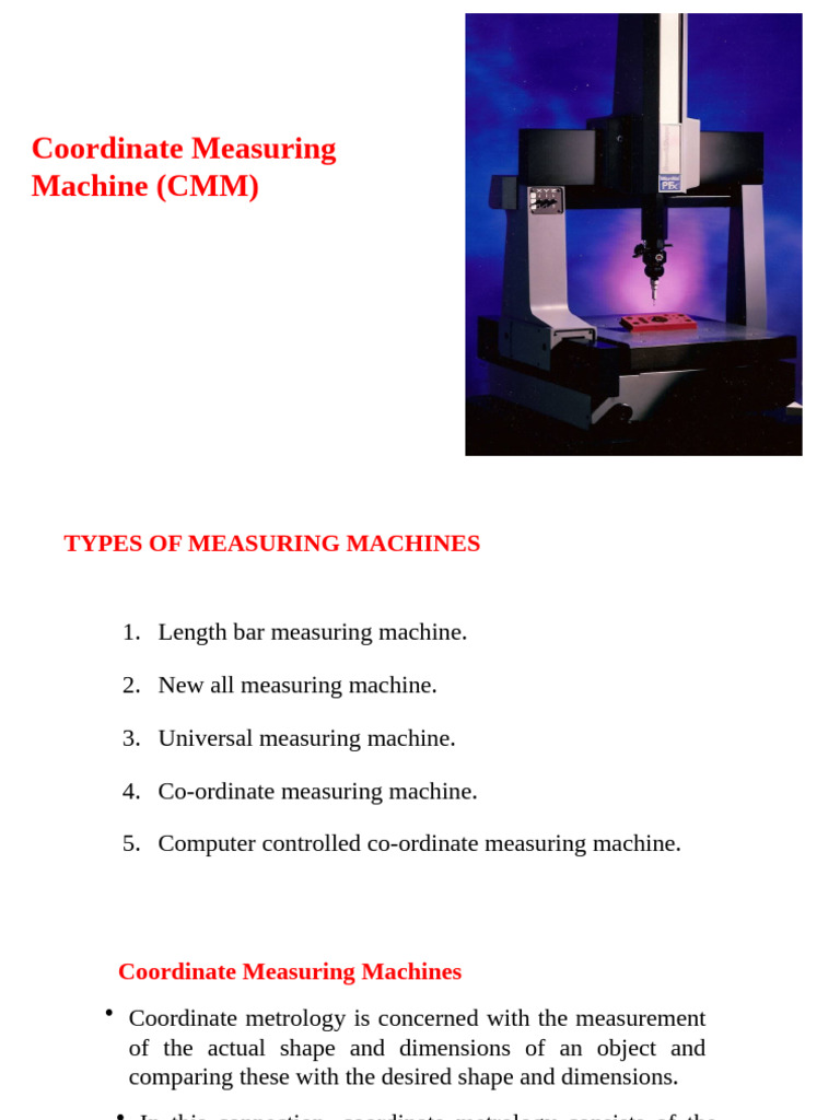 Overview of Coordinate Measuring Machines | PDF | Mechanical Engineering
