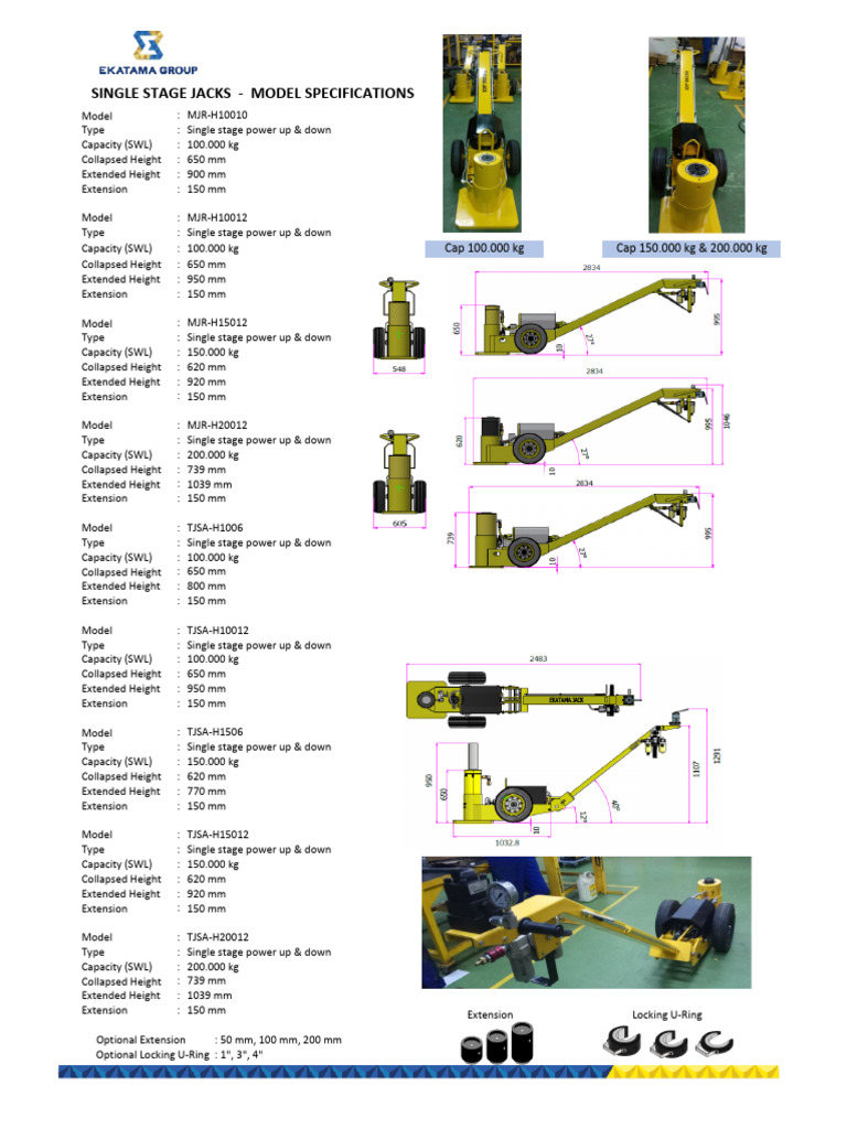Single Stage Jacks Specs | PDF