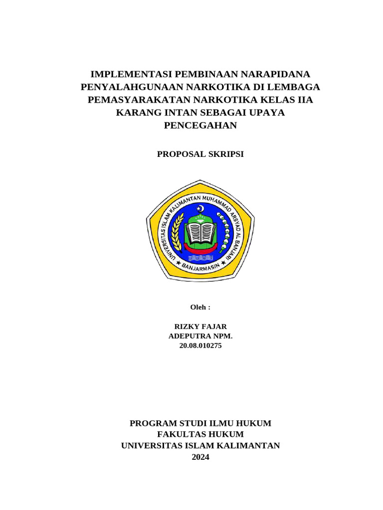 1 April Proposal Skripsi Rizky | PDF