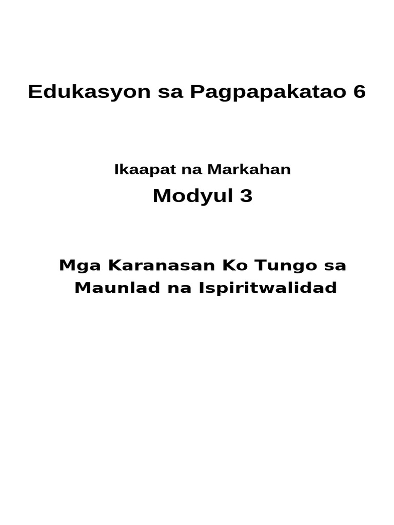 ESP 6 Q4 W3 - Edited | PDF