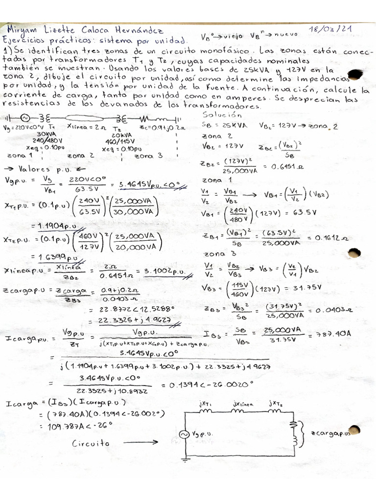 Tarea. Ejercicios Prácticos de Sistemas Por Unidad. Miryam Caloca | PDF