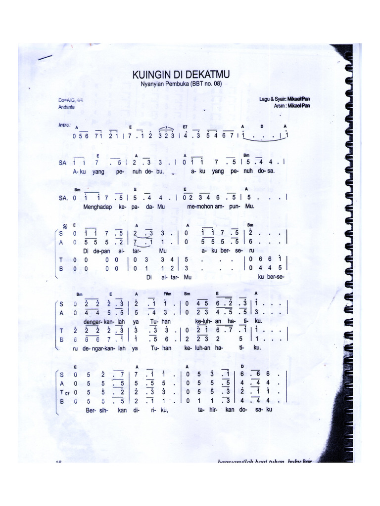 Ku Ingin Di DekatMu | PDF