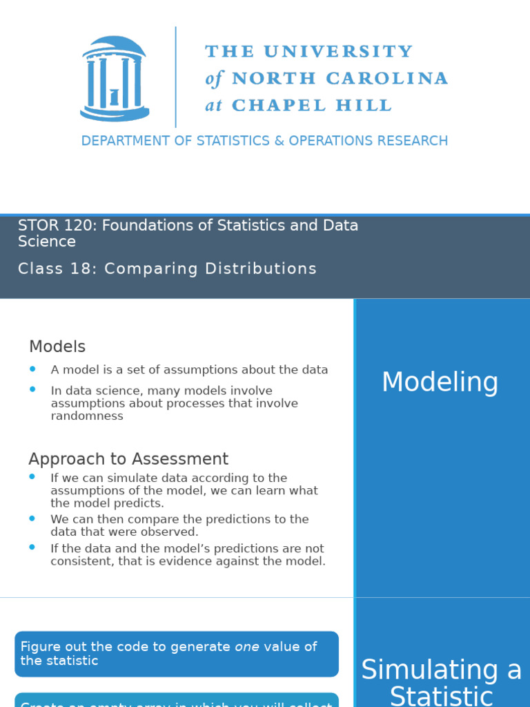 STOR 120 - Lecture Slides - Class 18 | PDF | Probability Distribution | Statistical Theory