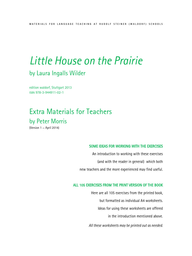 Language Teaching Materials for Waldorf | PDF | Little House On The Prairie
