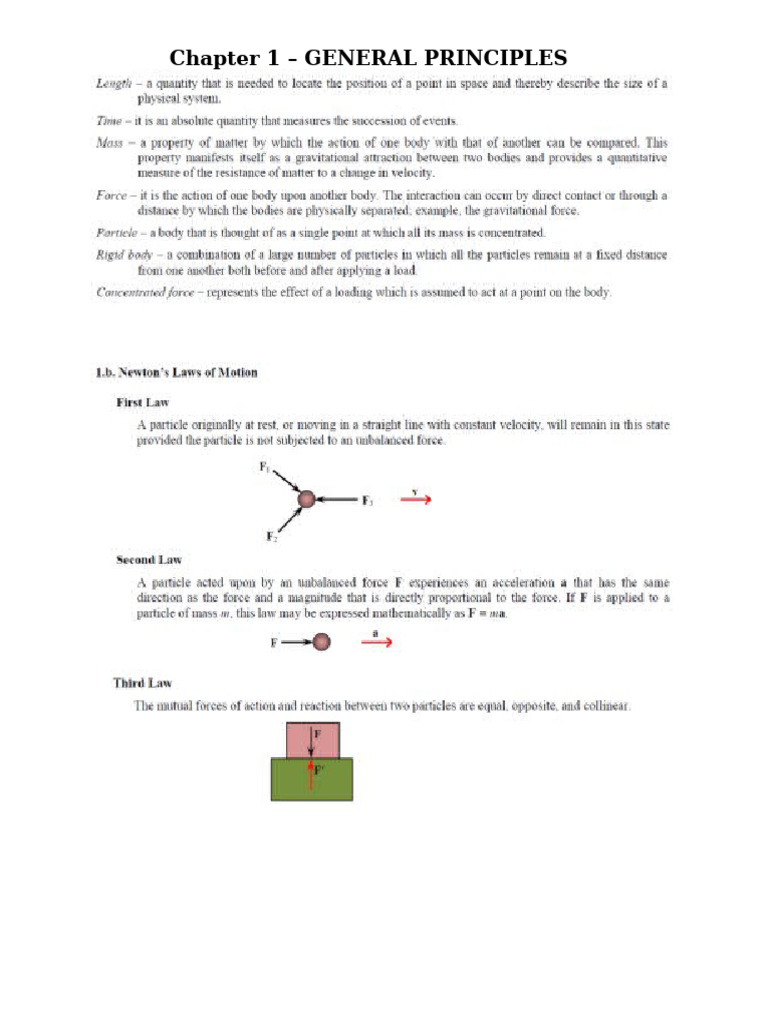 MODULE 1 (Intro and Force Vector) | PDF