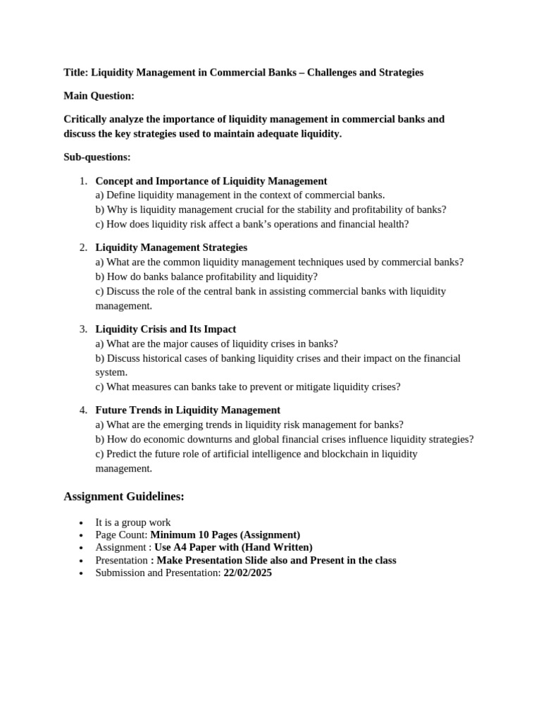 Assignment and Presentation | PDF
