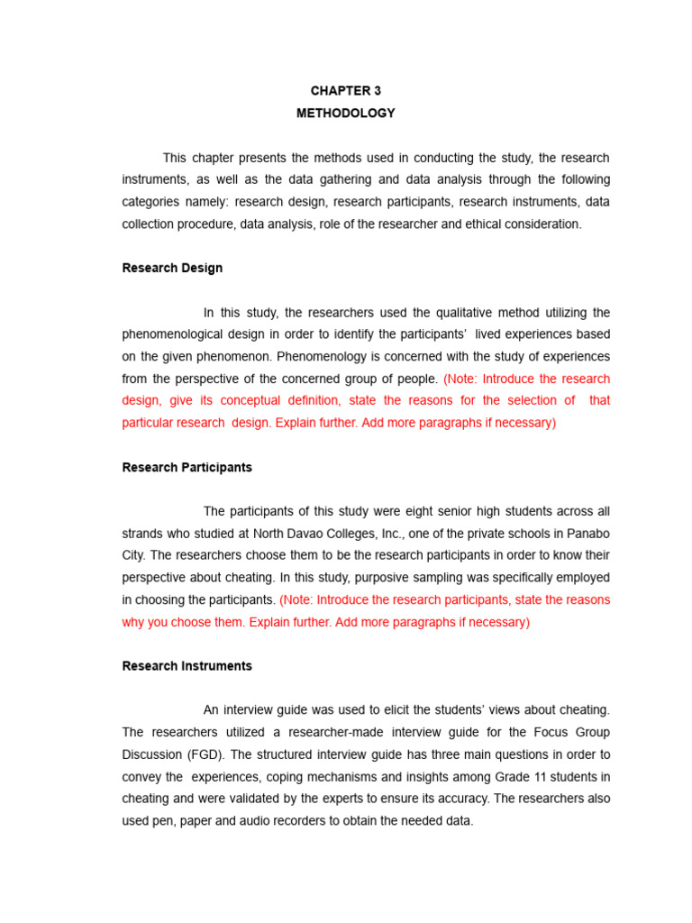 Chapter 3 Sample Guide Qualitative Research | PDF | Methodology | Focus Group