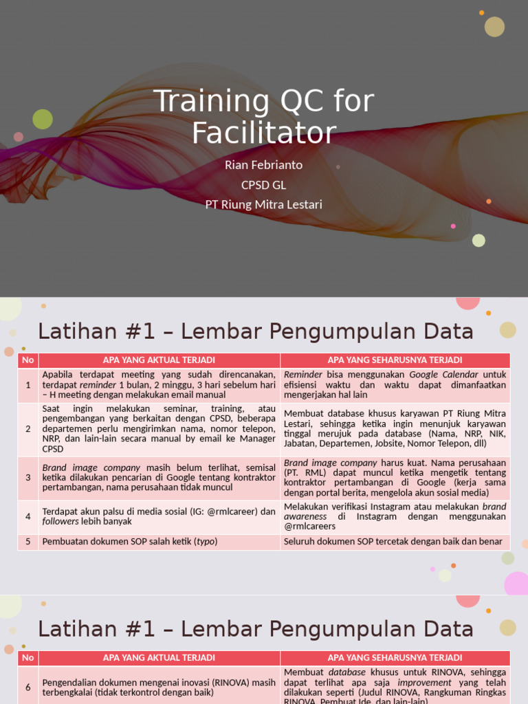 Latihan Training QC #1 | PDF