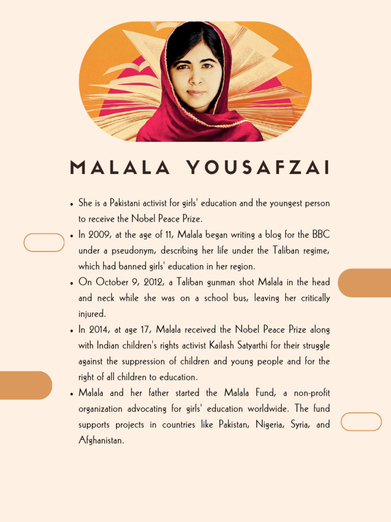 Malala Yousafzai: Advocate for Girls' Education | PDF