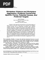 NIOSH Types of Workplace Violence | PDF