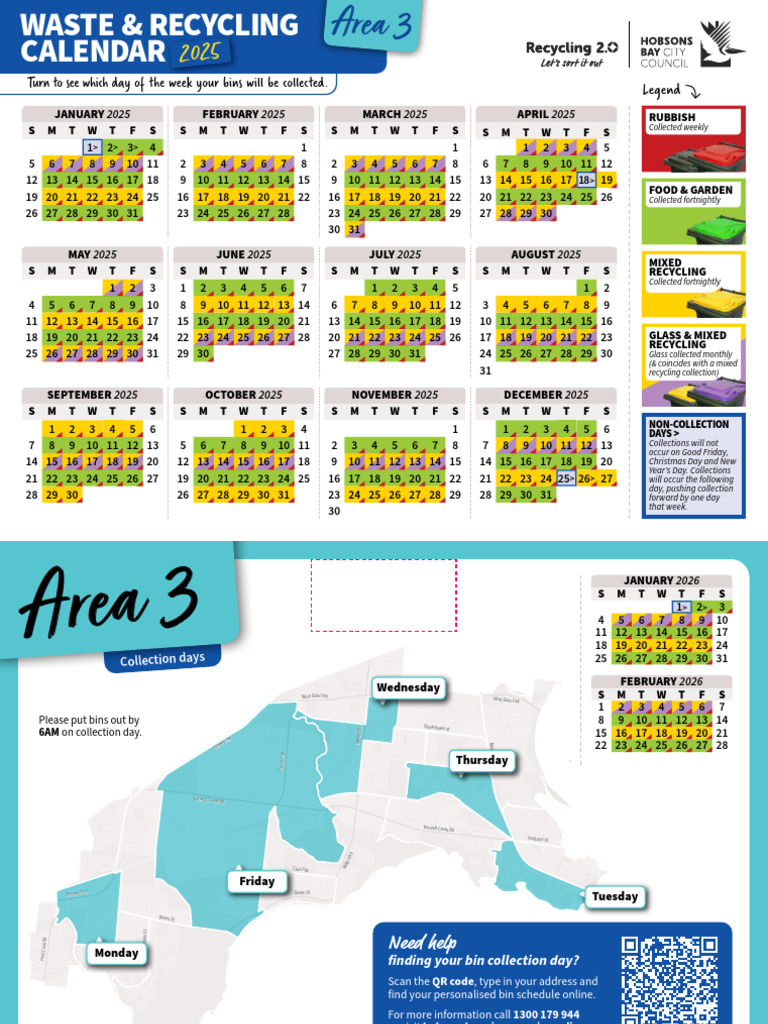 2025 Waste Collection Schedule Area 3 | PDF | Waste | Waste Management