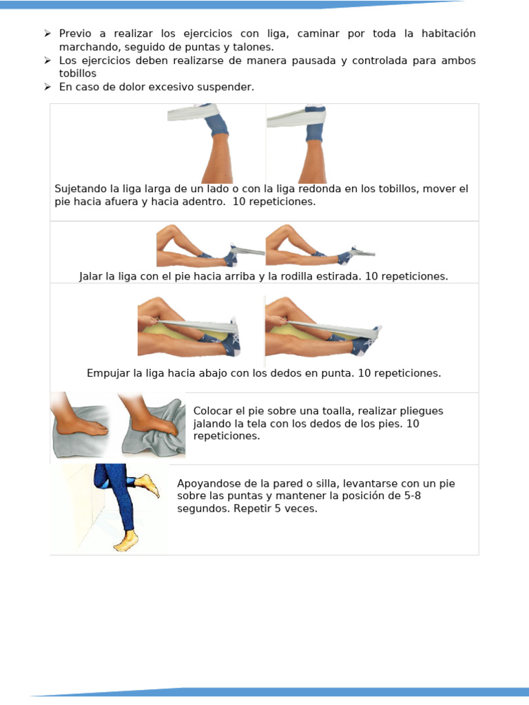 Ejercicios para Esguince Tobillo | PDF